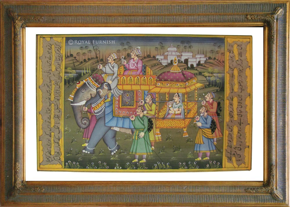 Rajasthan Traditional Maharaja Procession Miniature Painting ... Rajasthan Traditional Maharaja Procession Miniature Painting ...