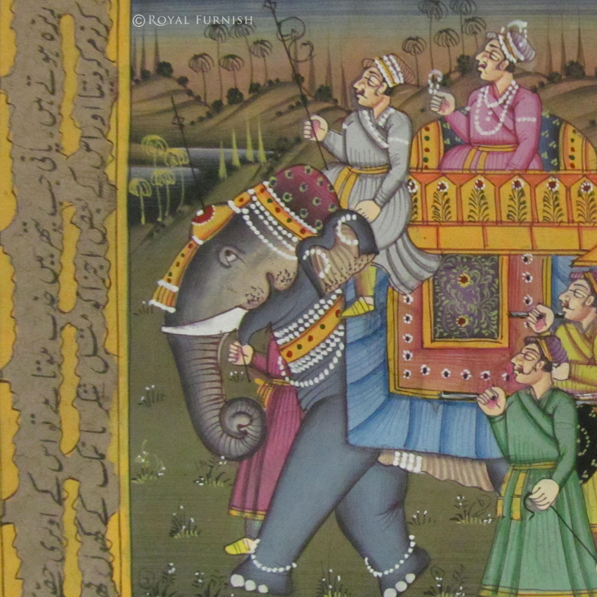 Rajasthan Traditional Maharaja Procession Miniature Painting ... Rajasthan Traditional Maharaja Procession Miniature Painting ...