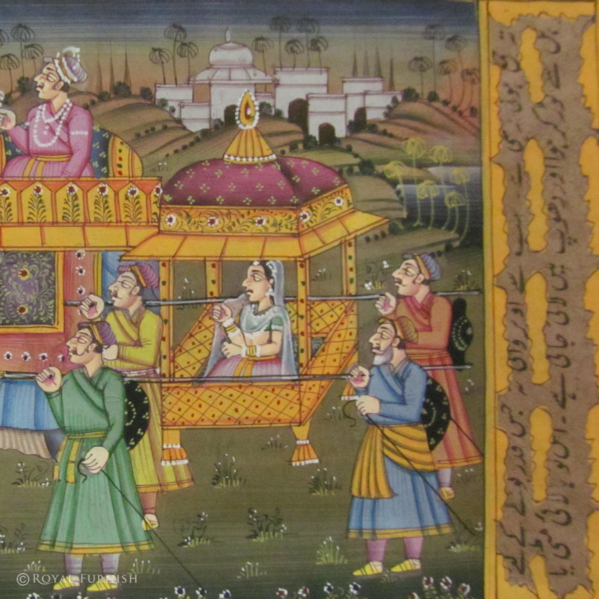 Rajasthan Traditional Maharaja Procession Miniature Painting ... Rajasthan Traditional Maharaja Procession Miniature Painting ...