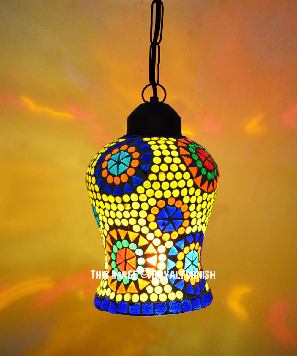 Ceiling Hanging Turkish Mosaic Glass Pendant Lamp Lantern ... Ceiling Hanging Turkish Mosaic Glass Pendant Lamp Lantern ...