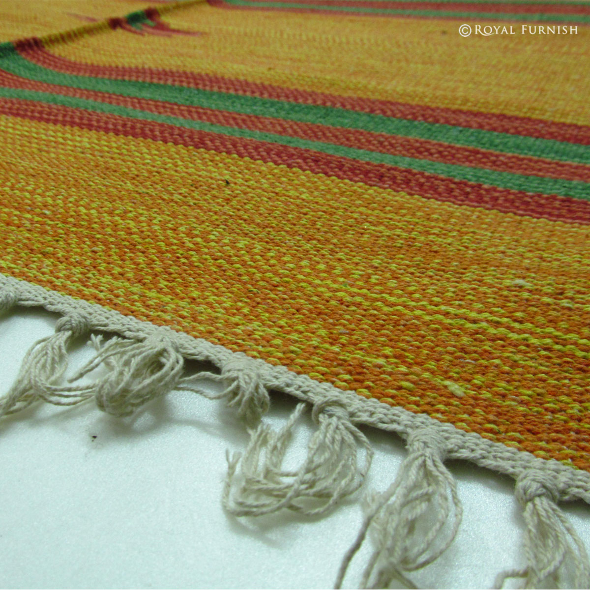 Indian Hand Woven Area & Floor Rag Rug - RoyalFurnish.com