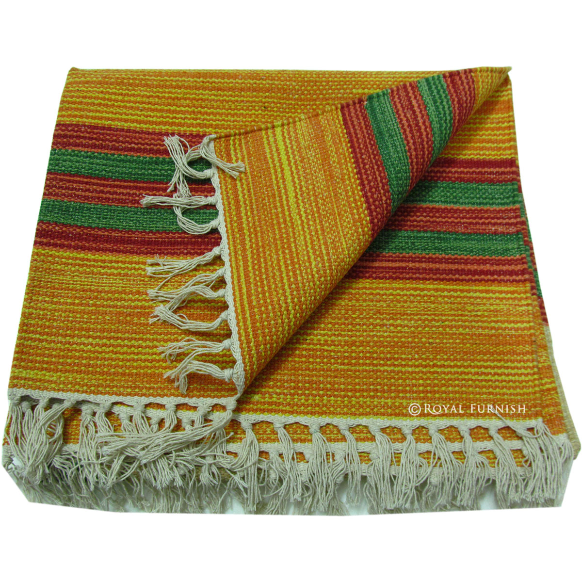 Indian Hand Woven Area & Floor Rag Rug - RoyalFurnish.com