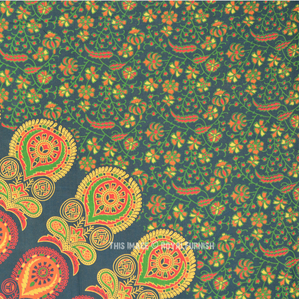 Indian Mandala Hippie Bohemian Tapestry Coverlet - RoyalFurnish.com
