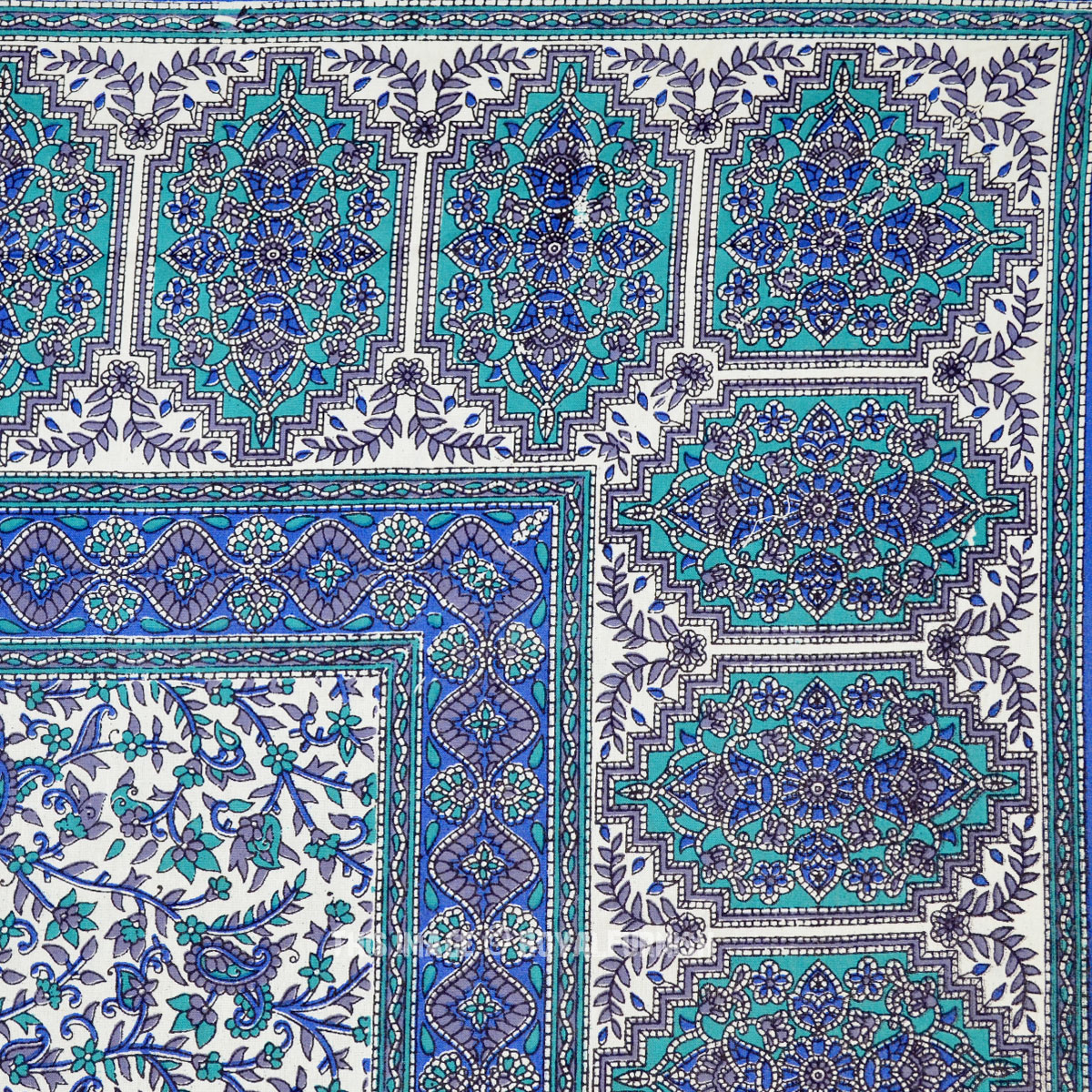 Twin Size Blue Indian Handloom Tapestry Wall Hanging Decor Art ...