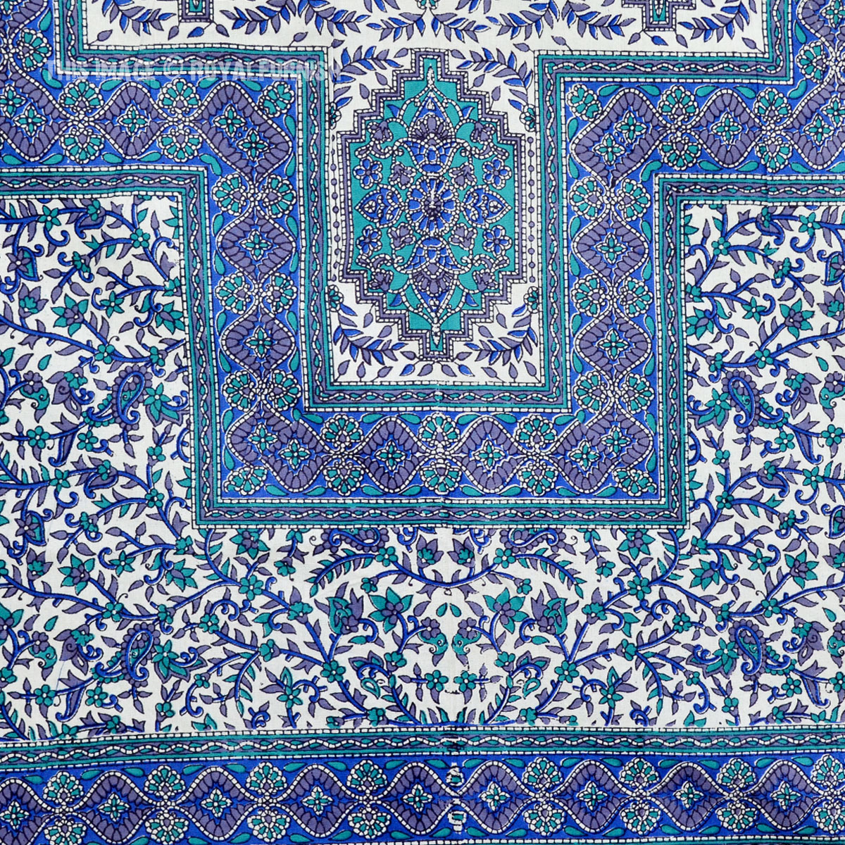 Twin Size Blue Indian Handloom Tapestry Wall Hanging Decor Art ...