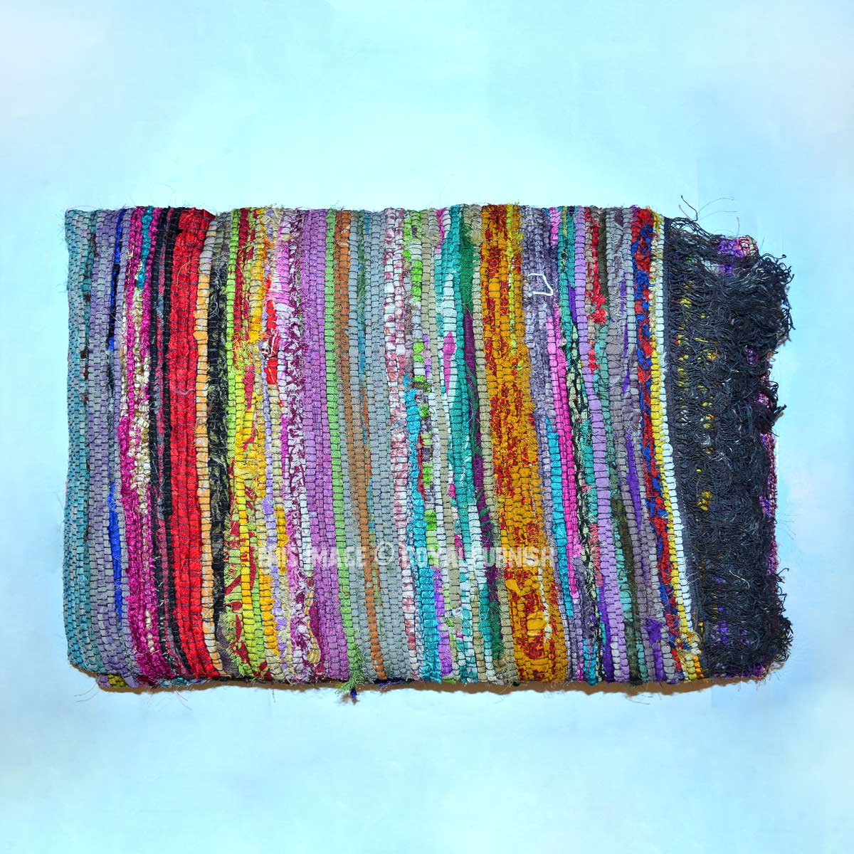 Recycled Hand Woven Cotton Chindi Rag Rug, 3'X6' Ft. - RoyalFurnish.com