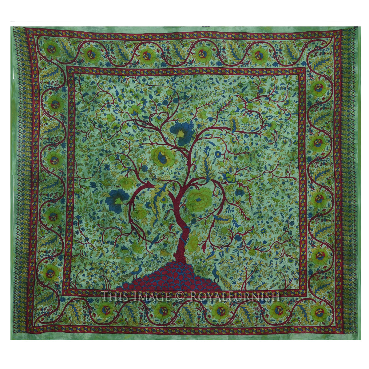Big Young Tree Of Life Indian Tapestry Bedspread Decor Art ...