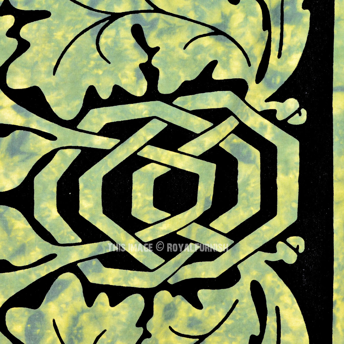 Small Green Man Tapestry Wall Hanging, Indian Hippie Bedding ...