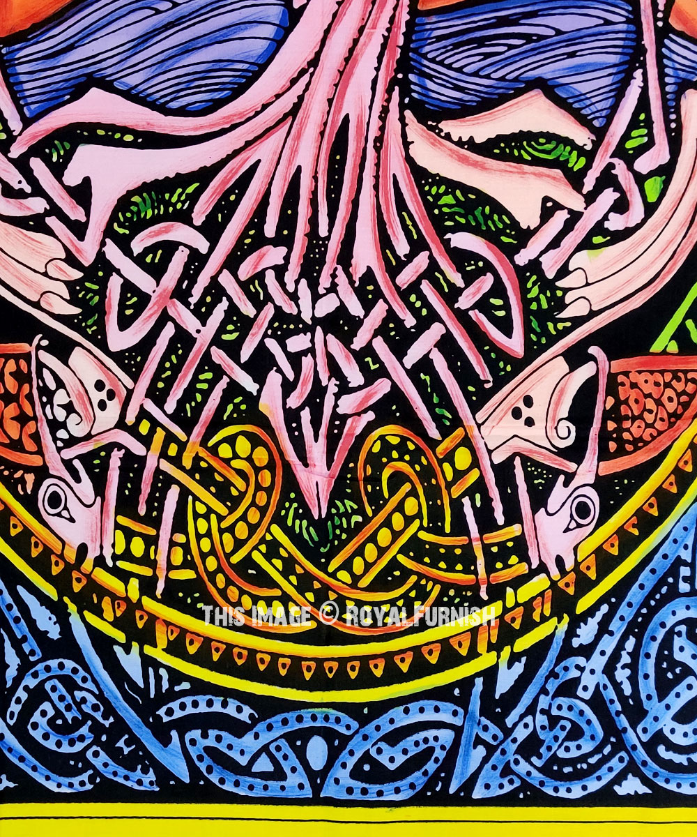 Multicolored Celtic Tree of Life Tapestry - Poster Size 30X45 Inch ...
